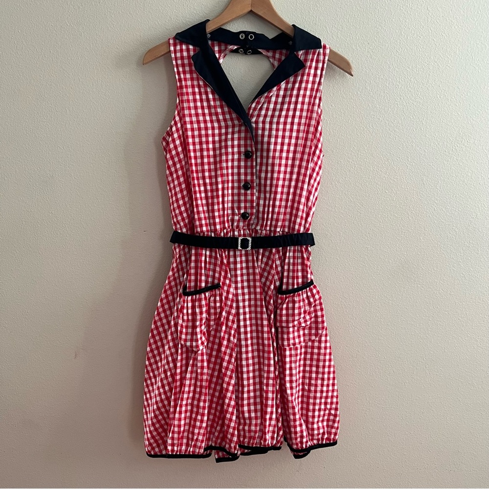 Weissman Red & White Check Dance Costume W/ Gloves, A… - Gem